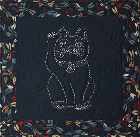 Lucky Cat | Easy Piecing: Sashiko Supplies: Shweshwe Fabric: Japanese ...